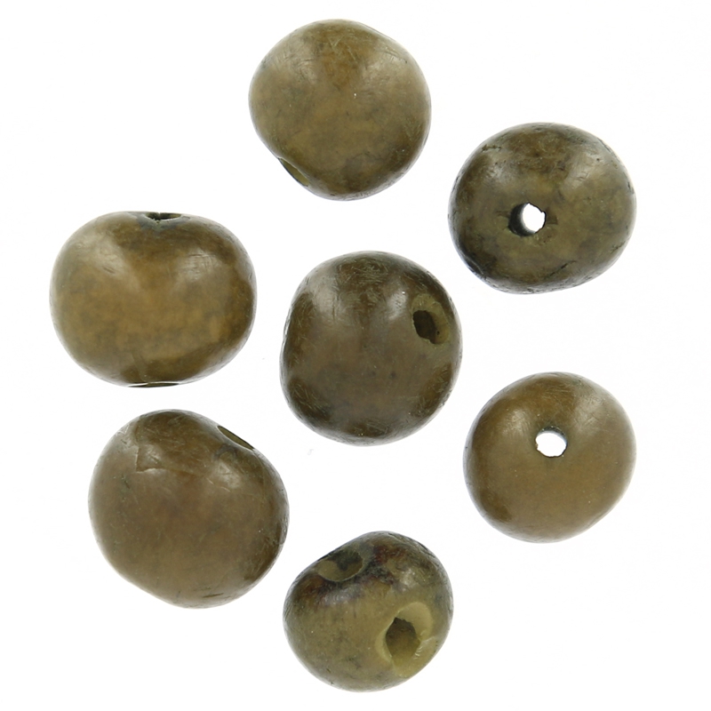 Acai seeds from Brazil 8mm Khaki x 10 - Perles & Co