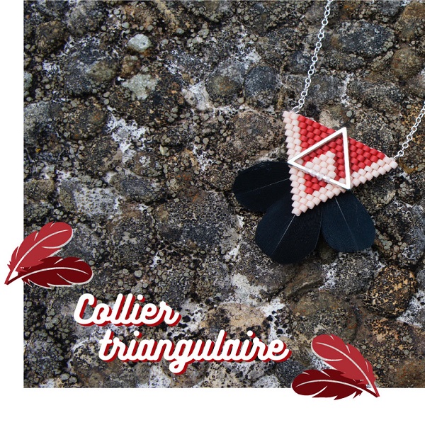 Beginner's tutorial: triangle weaving pendant - Brick Stitch