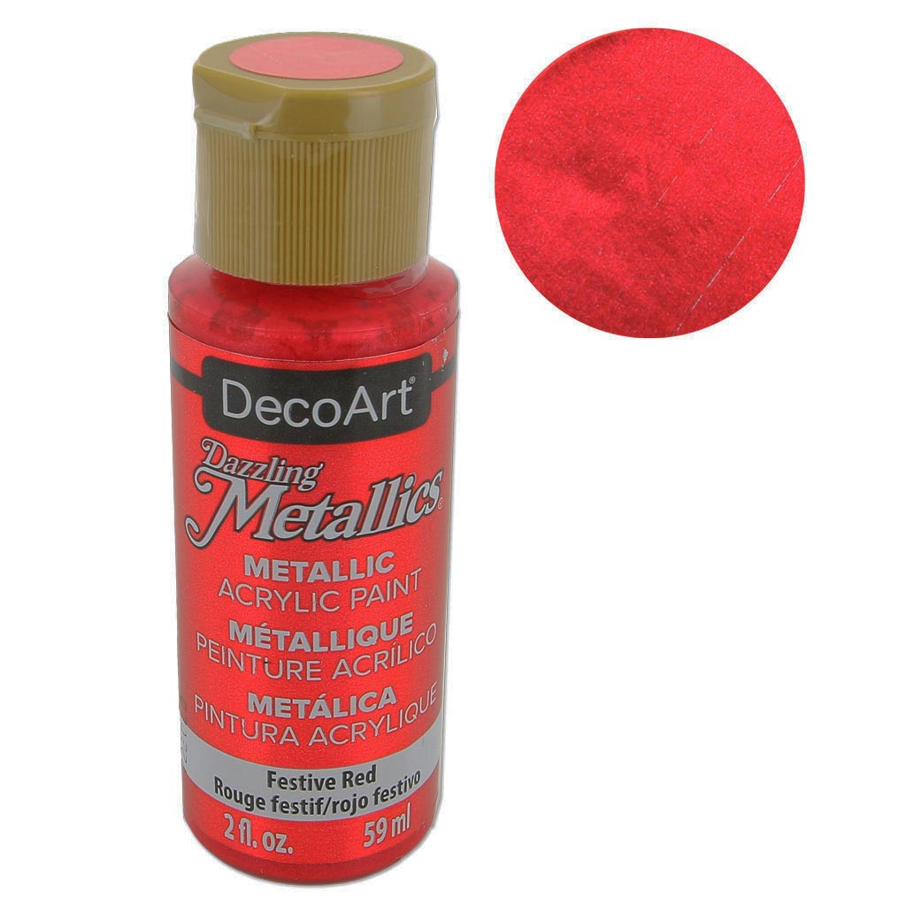 Metallic Acrylic decorative paint - DecoArt Dazzling Metallics ...