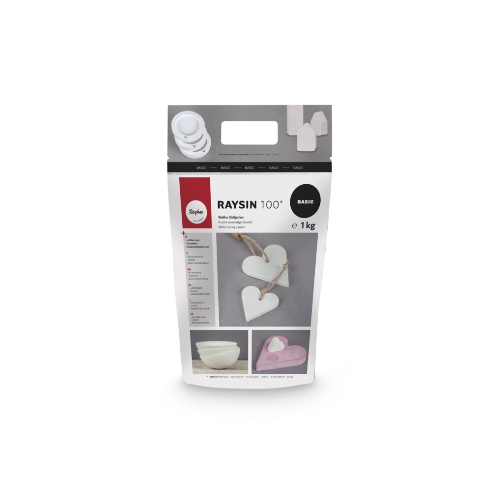 Raysin 100 - White ceramic powder for moulding - Basic x1kg - Perles & Co
