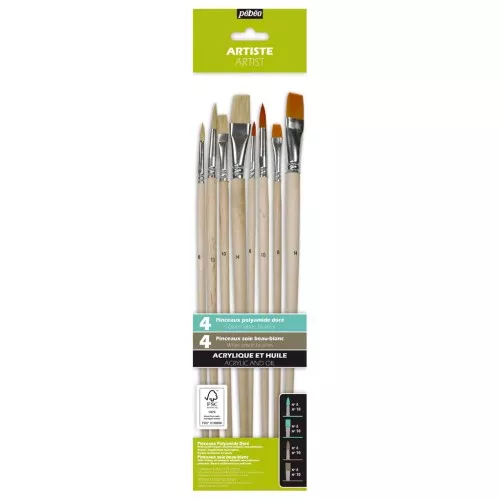 Fine No. 01 Pébéo Iris Gold Round Brush No. 01 - Synthetic Artist Brush ...