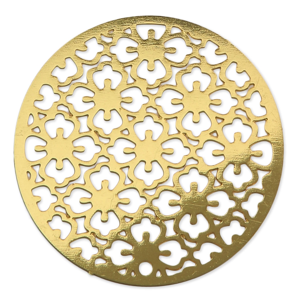 Dyed Laser Cut Round Pendant 30 Mm Gold Tone X1 Perles Co dyed-laser-cut-round-pendant-30-mm-gold-tone-x1-perles-co