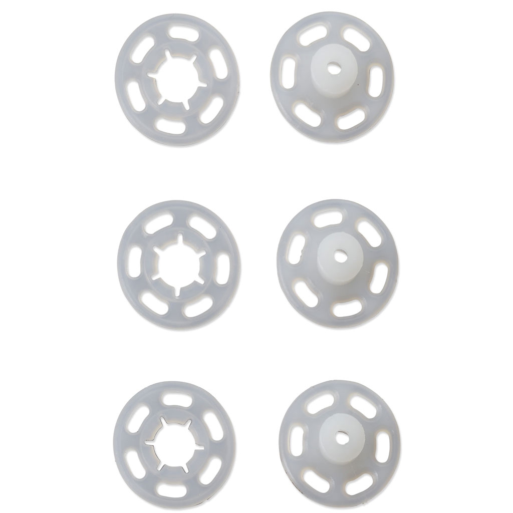 12 plastic snap buttons 13 mm - Transparent x1 - Perles & Co