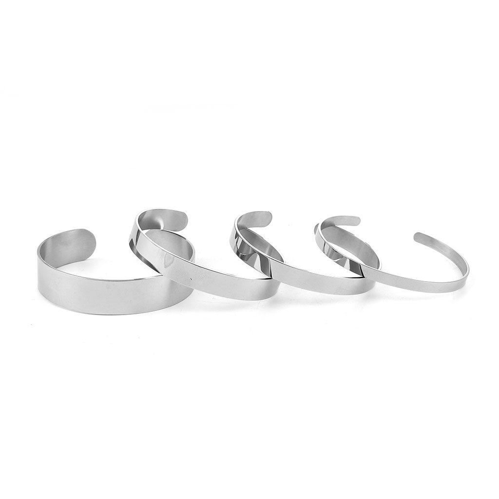 Stainless steel cuff bracelet to customize 15x175 mm x1 - Perles & Co