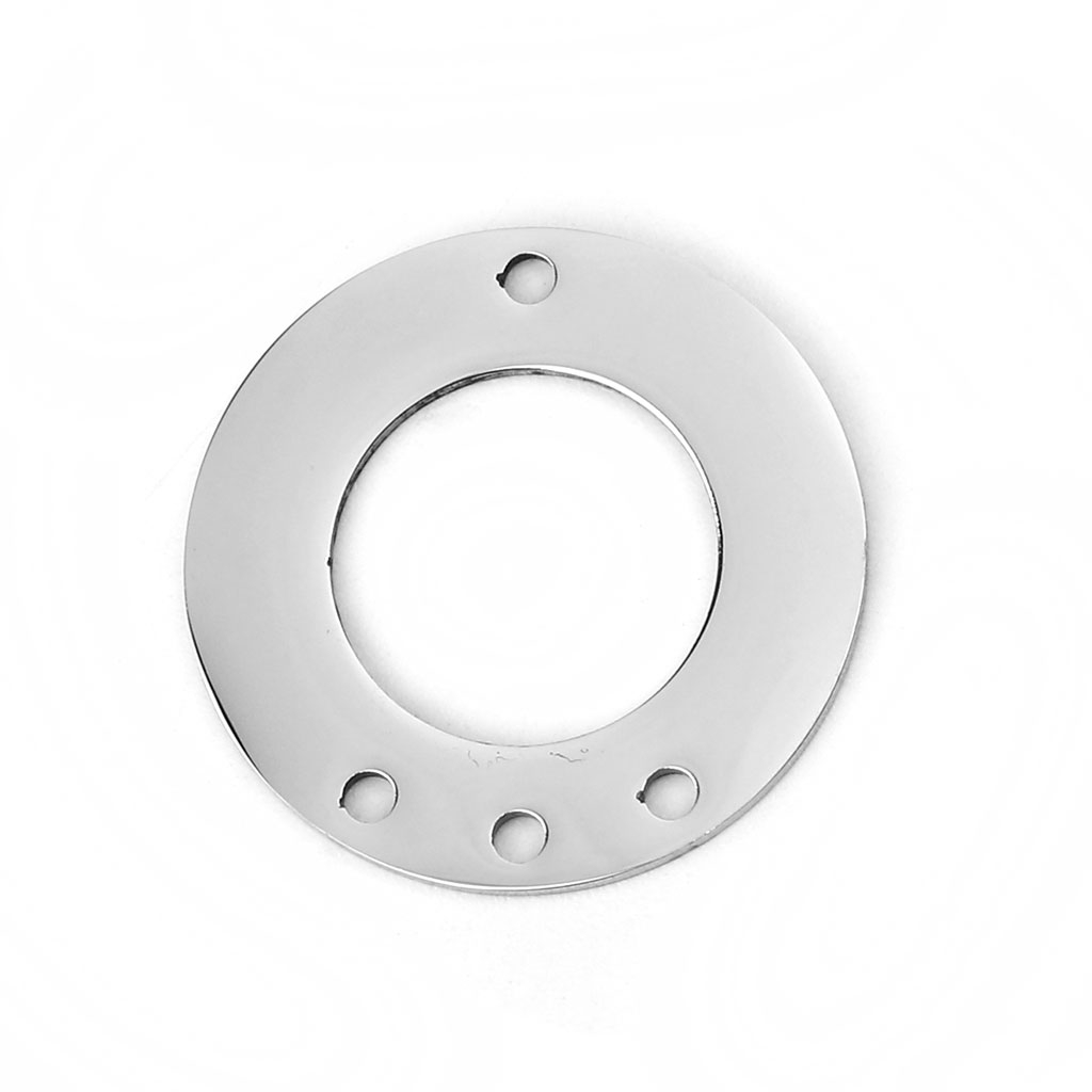 Stainless Steel round spacer with 3 holes 22 mm x2 - Perles & Co