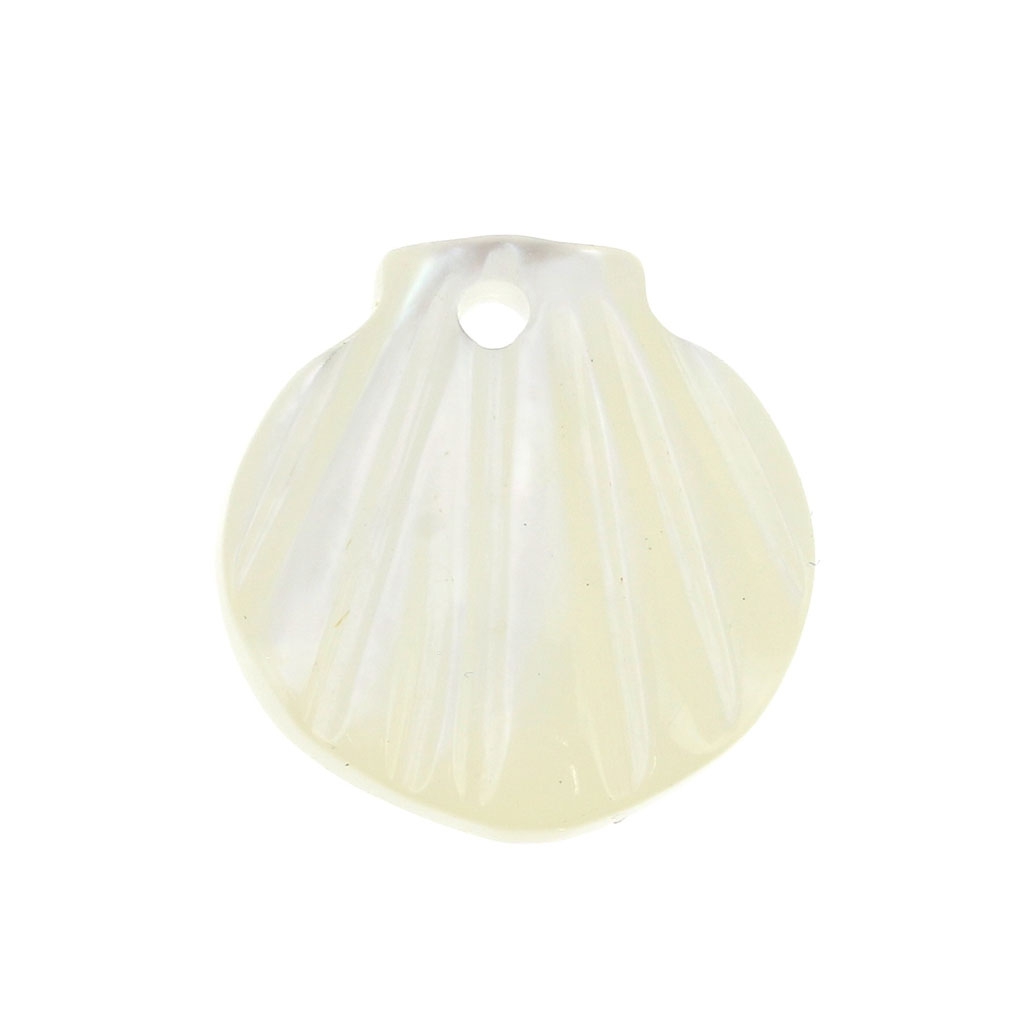 Mother-of-pearl Sequin shell shaped 10x11 mm Natural x1 - Perles & Co