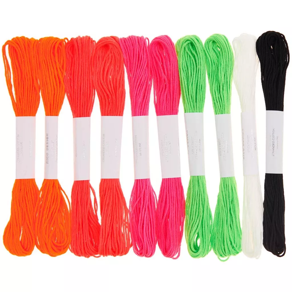 10 x embroidery thread set - Rico Design - Neon x1 - Perles & Co