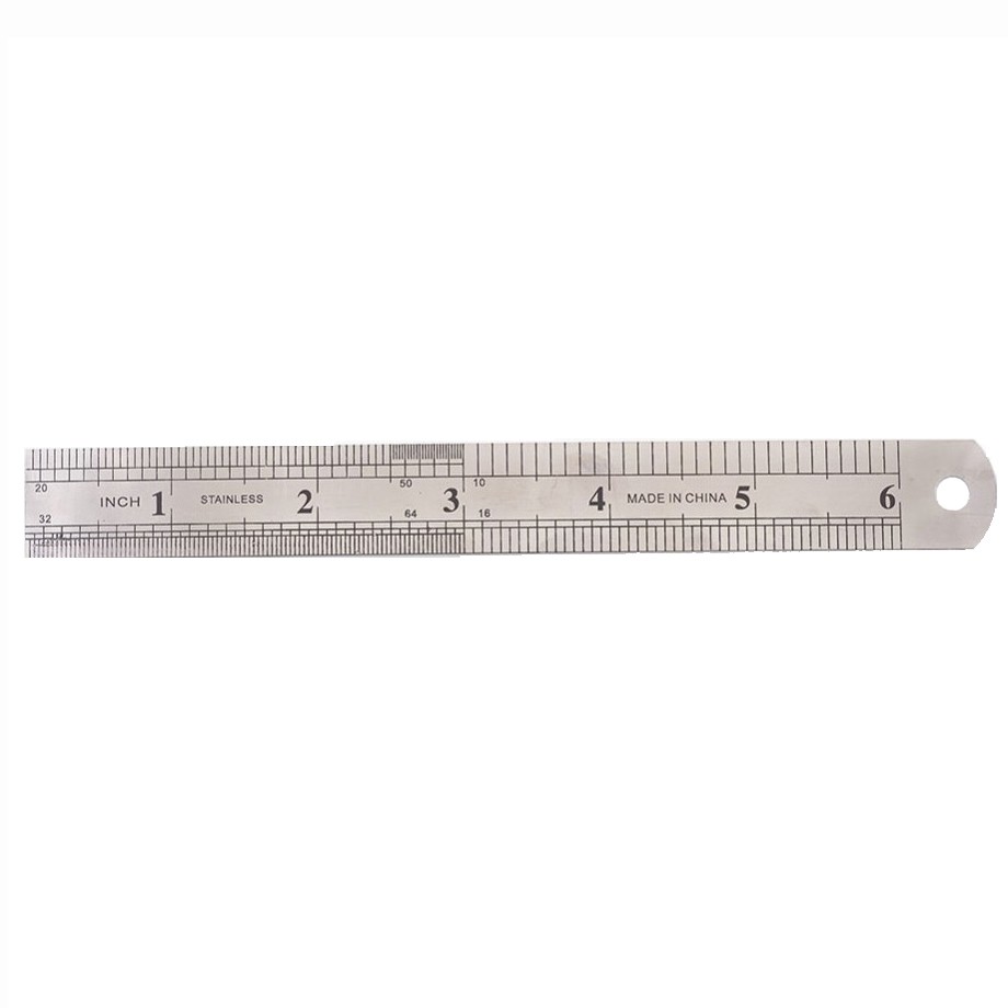 15cm Stainless steel graduated ruler x1 - Perles & Co