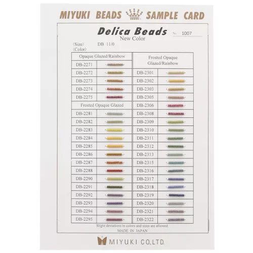 Miyuki Color Chart With Names Miyuki Colour Charts