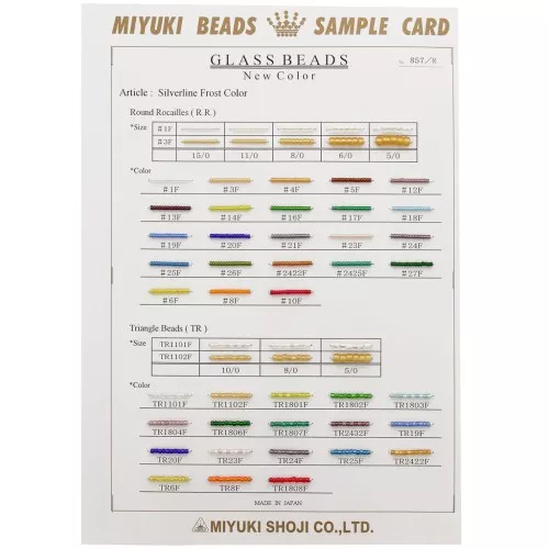 Miyuki Delica Beads Color Chart Miyuki Color Chart Tila Beads And