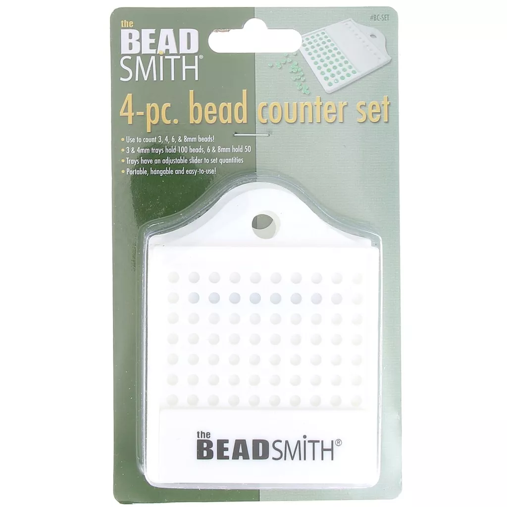 Set of 4 eono bead counters - Beadalon - White x1 - Perles & Co