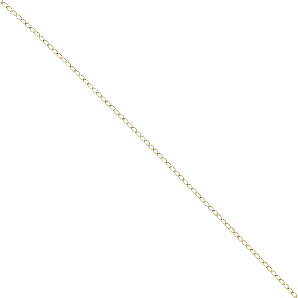 1.3mm Stainless steel 316L Rombo mesh chain - Gold x50cm - Perles & Co
