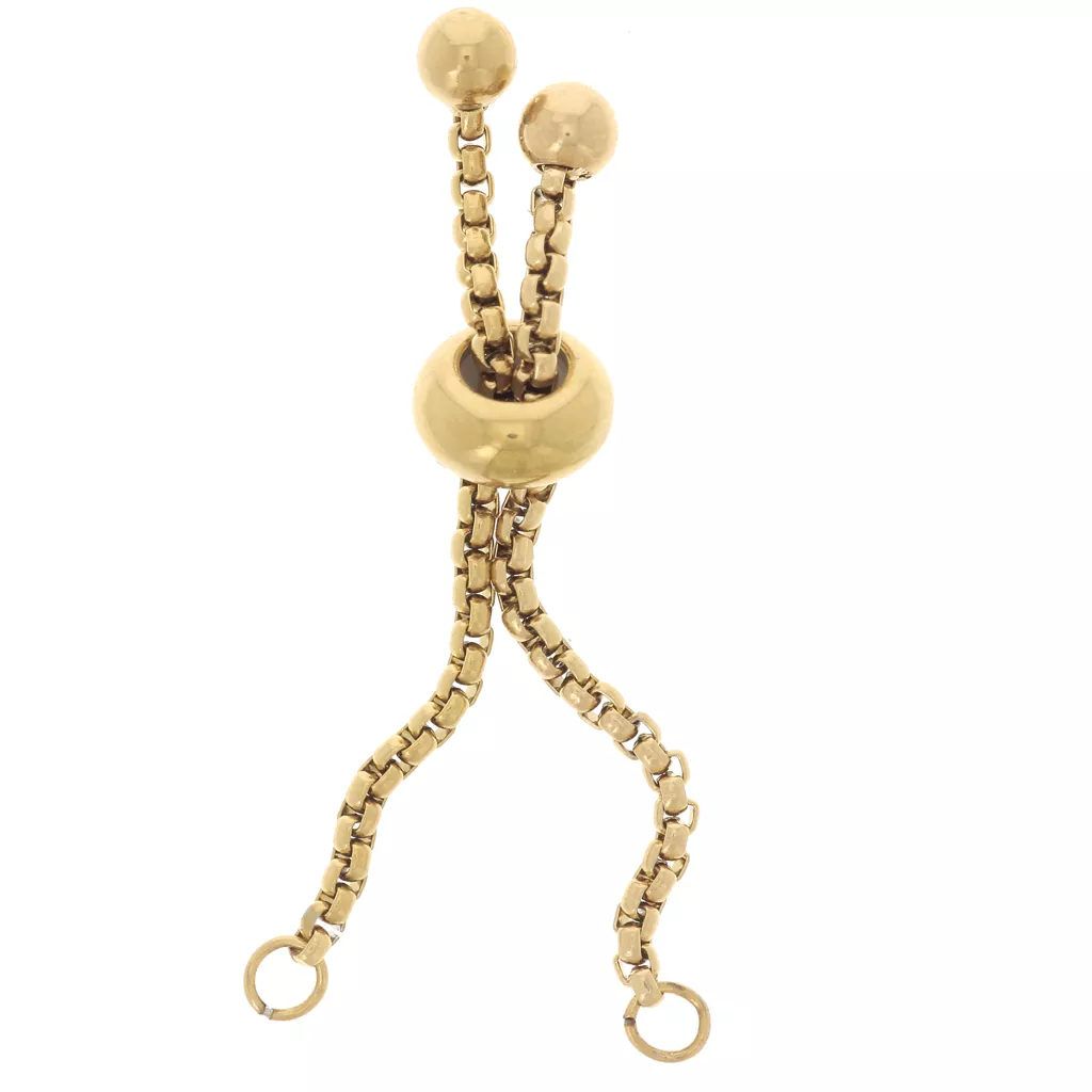 Venitienne adjustable chain clasp 75 mm closed ring - 304L gold-plated ...