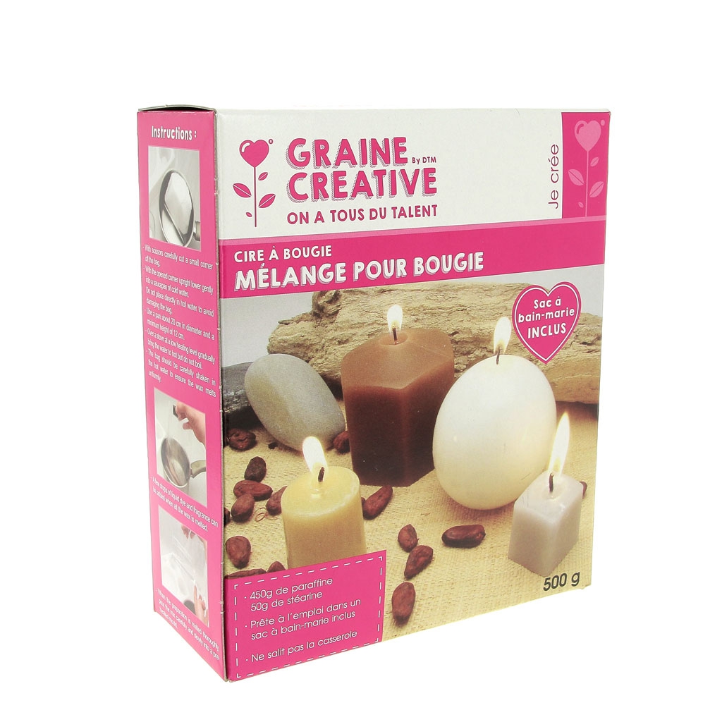 Candle wax mixture paraffin and stearin x500g - Perles & Co