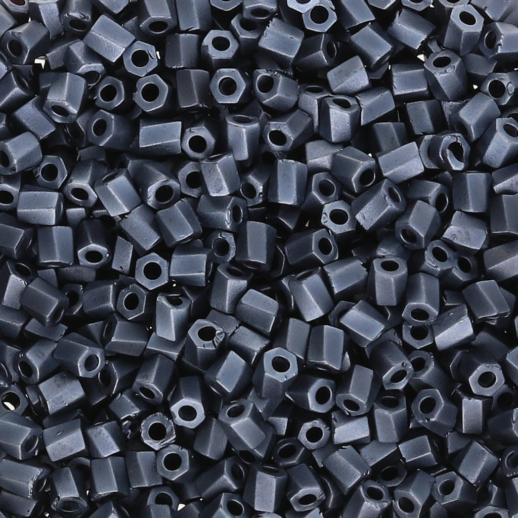 Bugles Twist Miyuki 10/0 Hex Cut 2001 - Gunmetal Mat x10g - Perles & Co