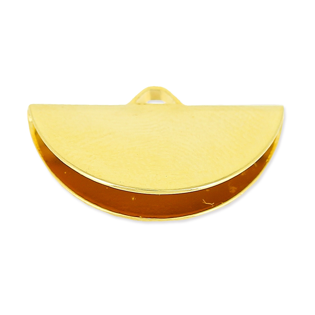 Half-Moon Clamp Terminator 19.5x11.5 mm Golden x1 - Perles & Co