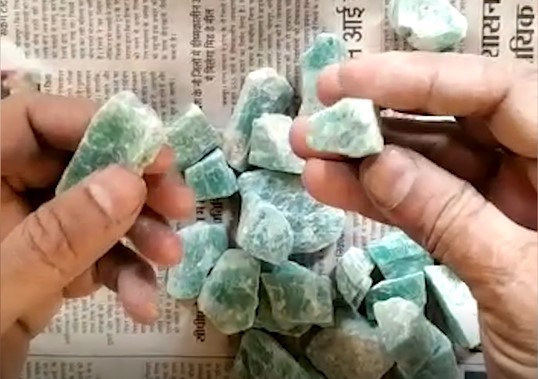 The work of the lapidary: cutting and polishing of stones