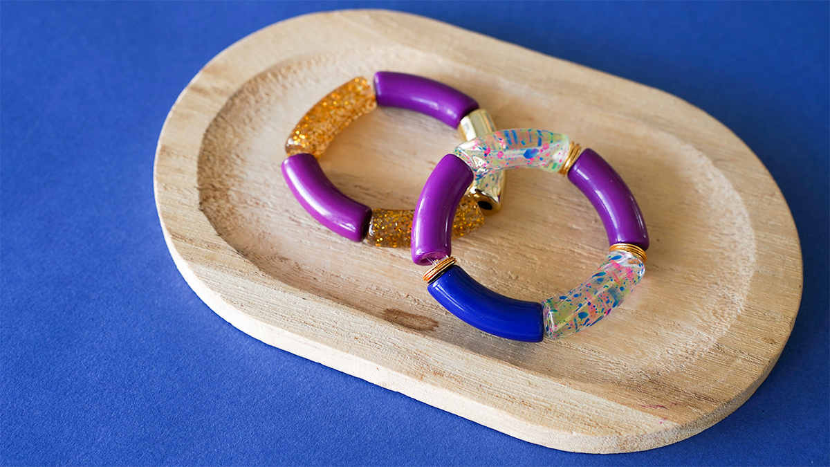 Colored tube bracelets