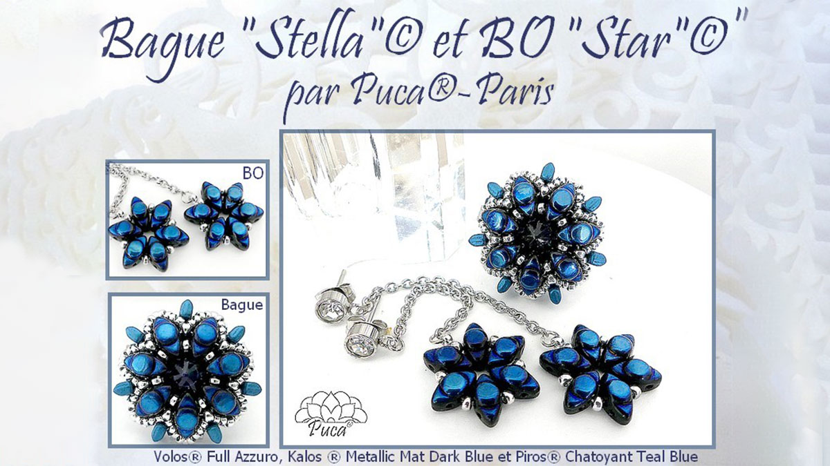 Stella ring and Star earrings tutorial